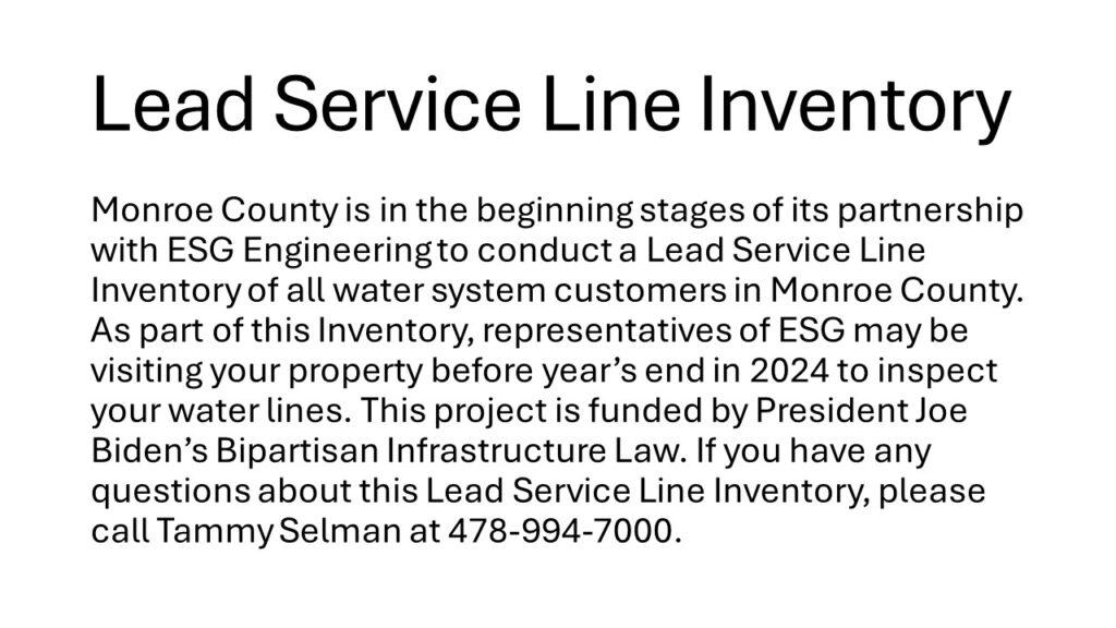 Water Department – Monroe County, Georgia