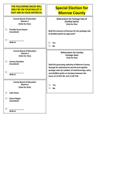 Democratic Sample Ballot for the May 21, 2024 Primary Election – Monroe ...