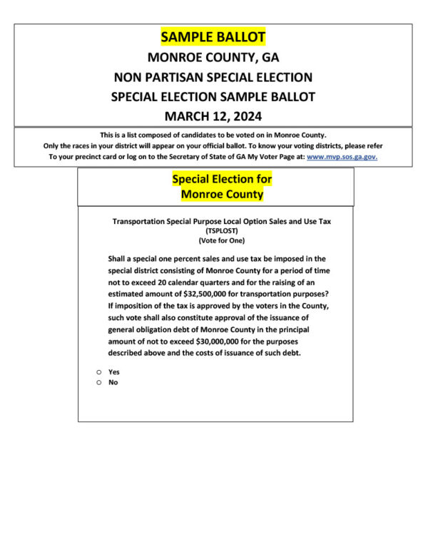Sample Ballots for the March 12 Presidential Preference Primary ...