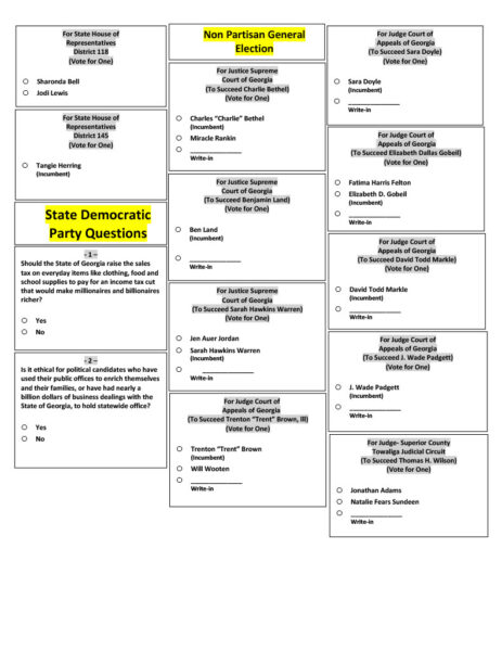 Democratic Party Sample Ballot for the May 19, 2026 Election – Monroe ...